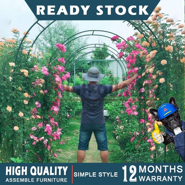 Wrought Iron Outdoor Arch Flower Rack Garden Rack – edonstuffs.com